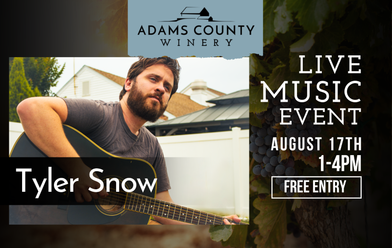 Tyler Snow - Live at Adams County Winery | Event in Gettysburg
